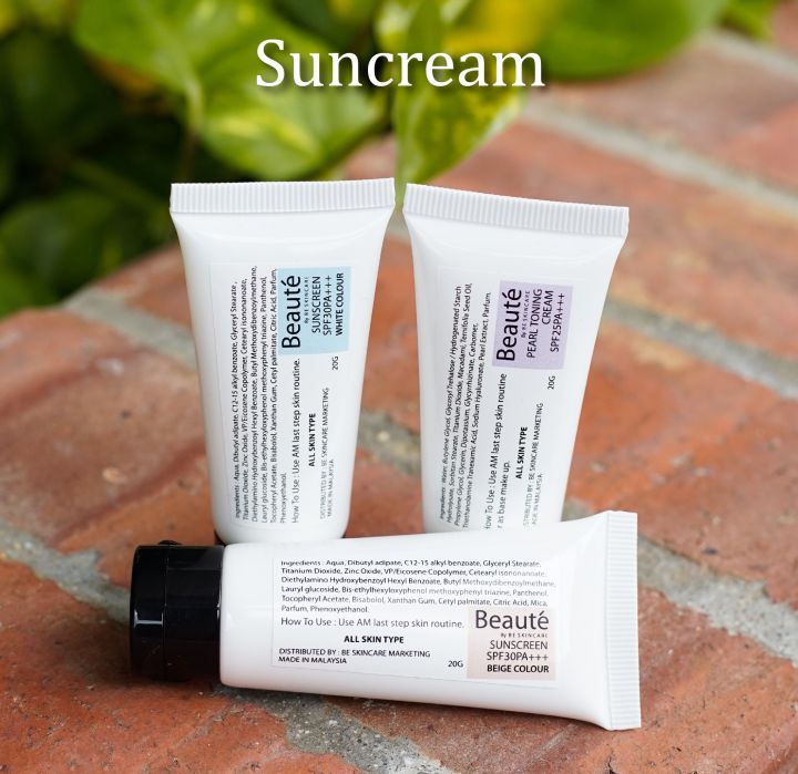 BEAUTE SUNSCREEN & TONING CREAM 20G 防晒和素颜霜 | Lazada