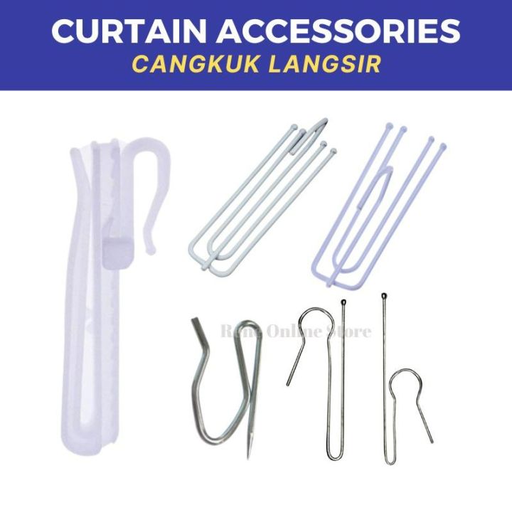 RENEOS Curtain Accessories - Cangkuk Langsir Tebal & Tahan Lama Hook ...
