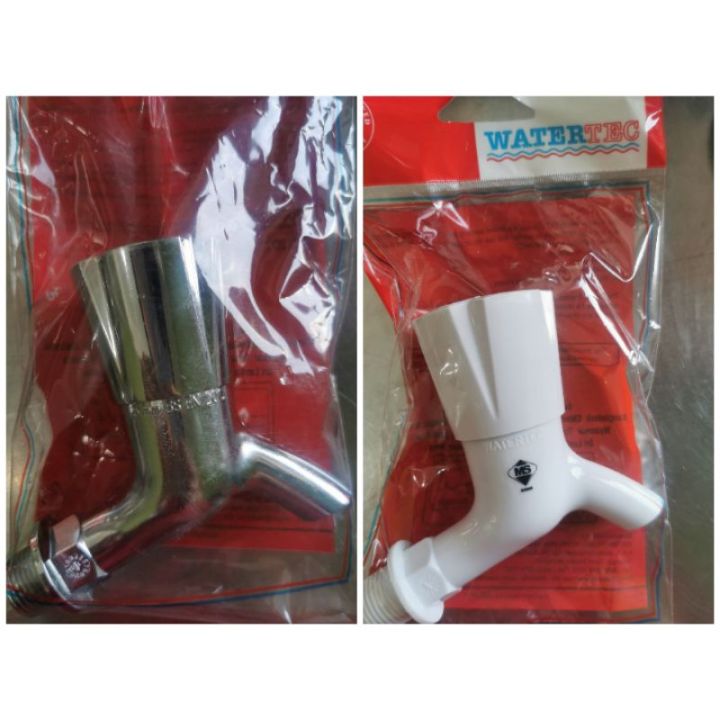 WATERTEC PVC Bib Tap Monaco Faucet Kepala Paip Toilet Bathroom Garden Chrome or White | Lazada