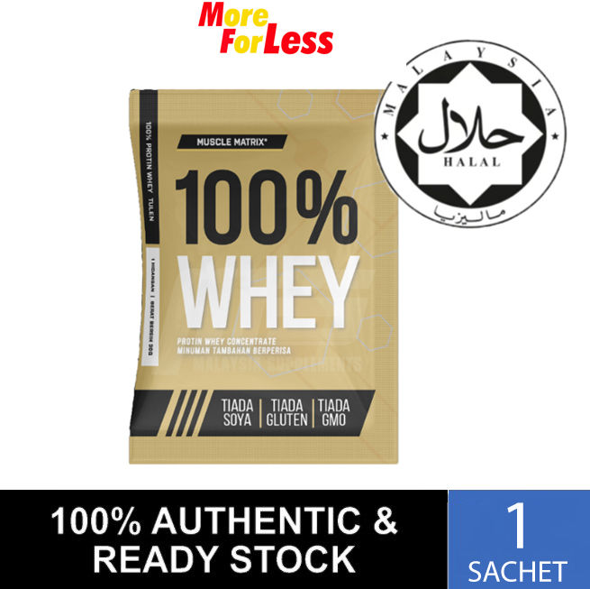 Muscle Matrix 100% Whey Protein 1 sachet [ 30 g = 1 serving] - Ready ...