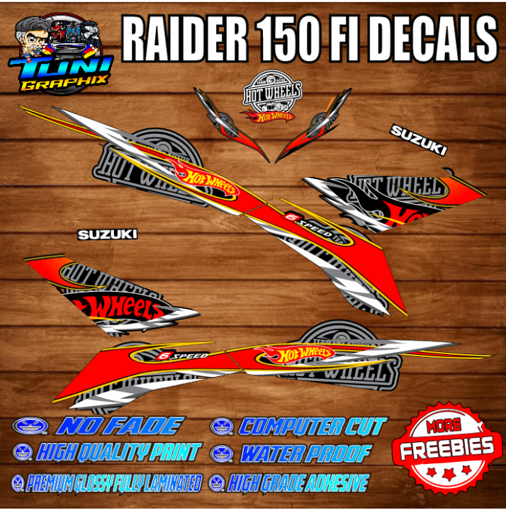 RAIDER 150 FI HOTWHEELS MODERN STICKER DECALS | Lazada PH