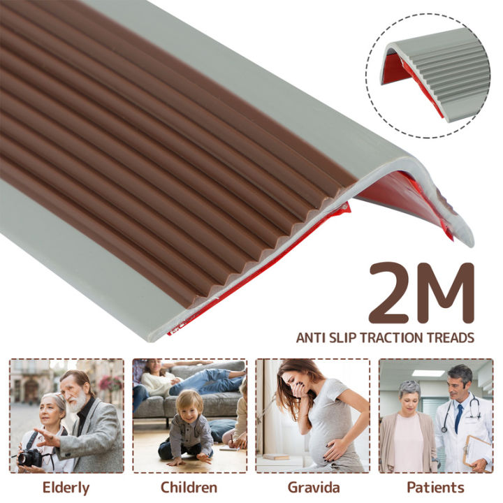Stair Edge Protector L-Shape Step Edge Trim Strips Non-slip Stair Nose ...