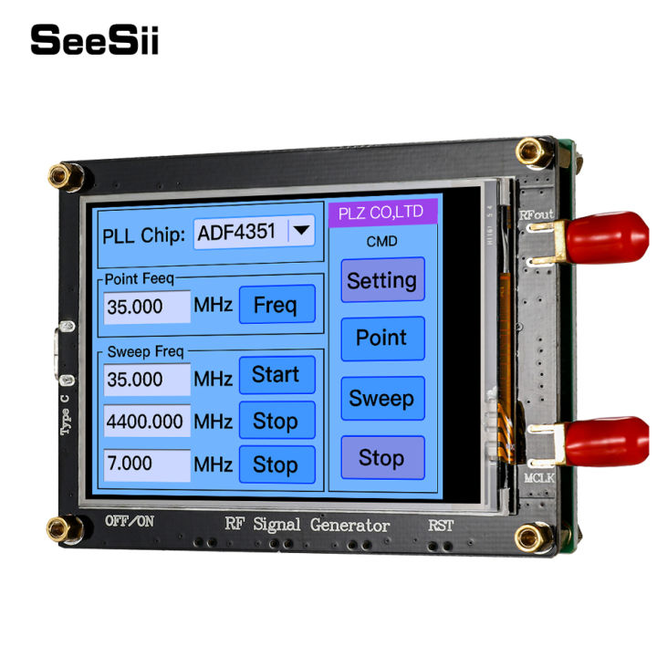 SeeSii ADF4351 35M-4.4G RF Signal Generator PLL Sweep Frequency ...