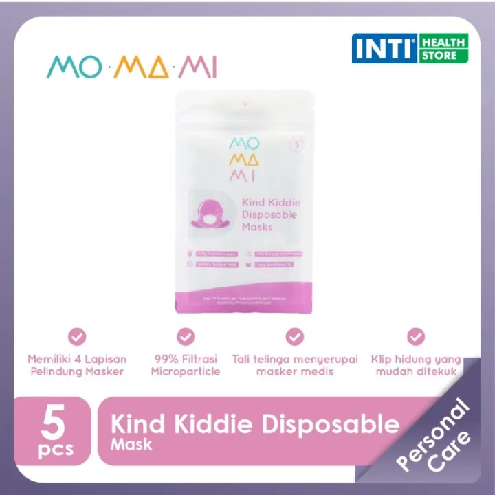 Momami | Kind Kiddie Mask | Masker Anak Momami | 4-ply | 5 pcs | Lazada ...