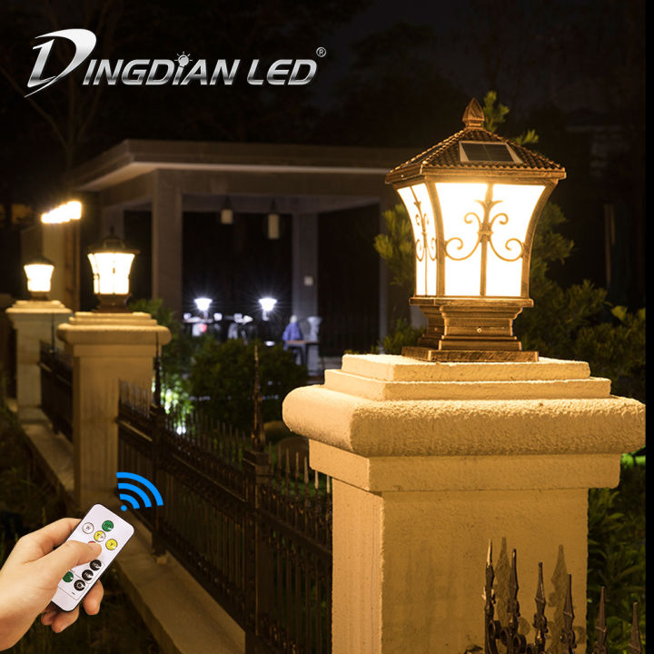 [Ship From Local]DingDian LED Solar Post Lamp Outdoor Waterproof 10W ...