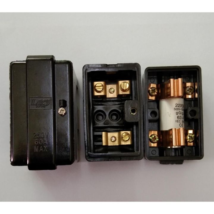 LUCY 60A 63A CUT OUT COMPLETE FUSE 63A TNB METER Kwh | Lazada