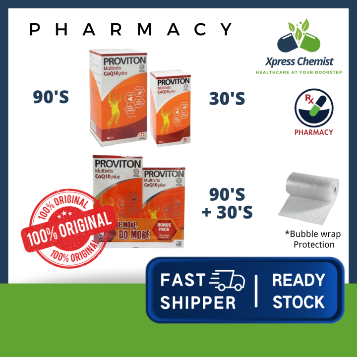 PROVITON COQ10 PLUS MULTIVITAMINS 30'S | 90'S | 90'S + 30'S | Lazada