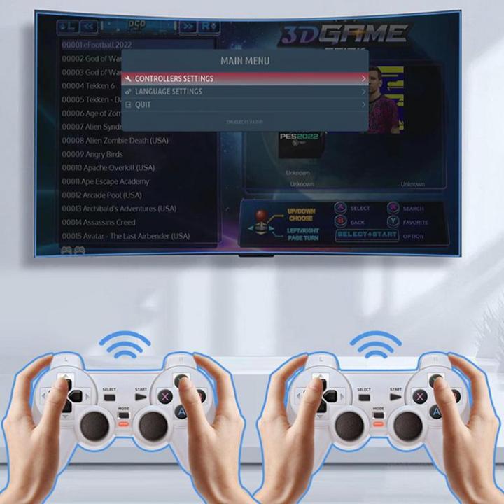 Wireless Retro Game Stick with Gamepad 4K Output Plug and Emulator 2.4G ...