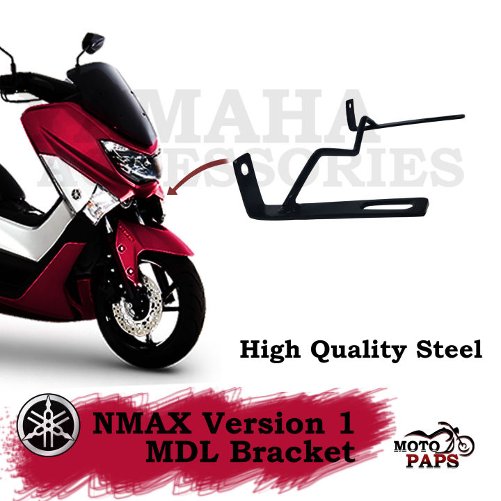 Yamaha NMAX v1 MDL Bracket (Black Coated) / NMAX Parts and Accessories ...