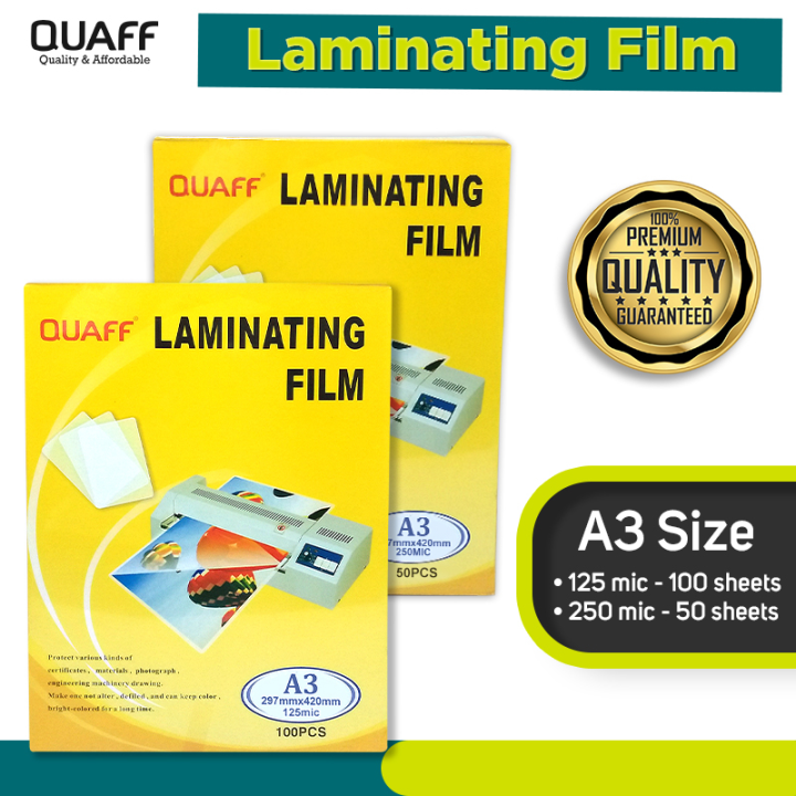 Quali-Products - QUAFF A3 Size Laminating Film Hot Lamination Process ...