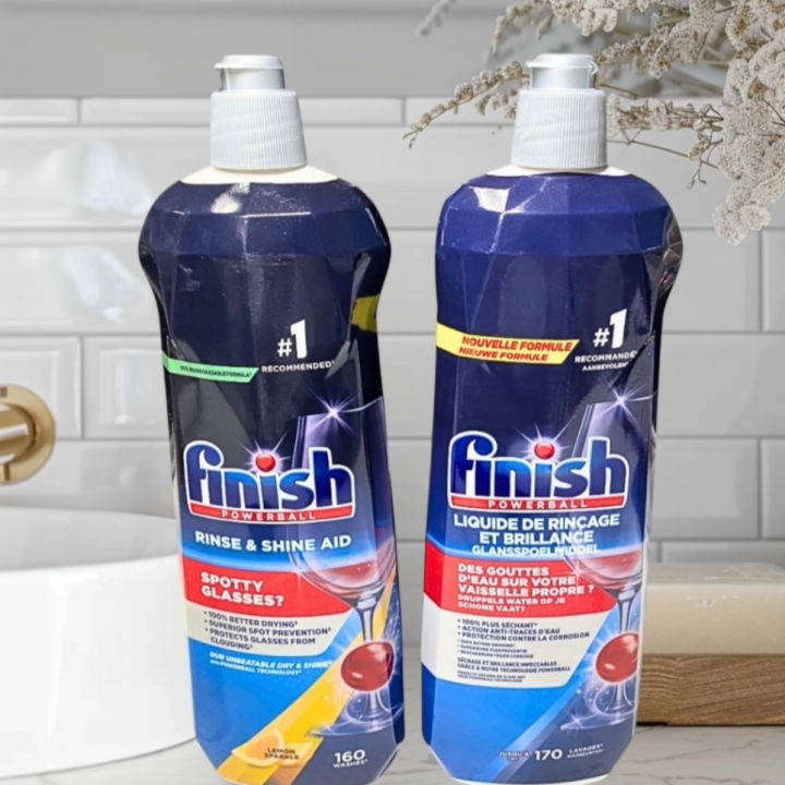 น้ำยาล้างจาน Finish Rinse Aid 400ml & 800ml น้ำยา แววว สำหรับเครื่องล้า ...