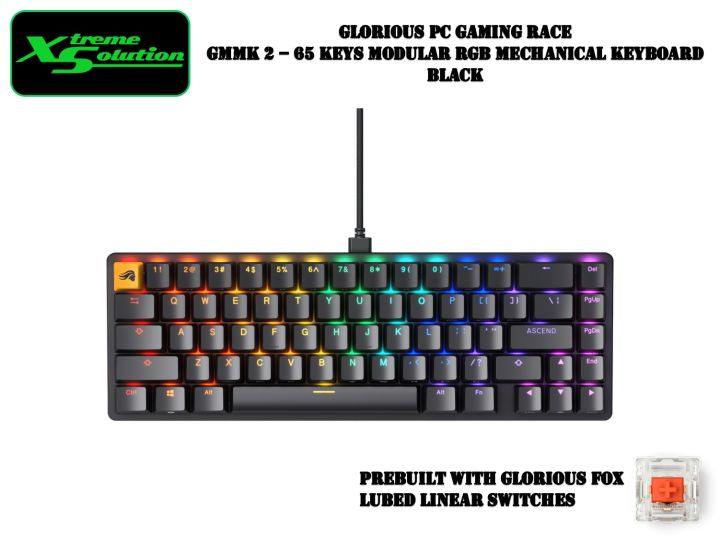 Glorious GMMK 2 - 65 Keys Modular RGB Mechanical Keyboard *Black ...
