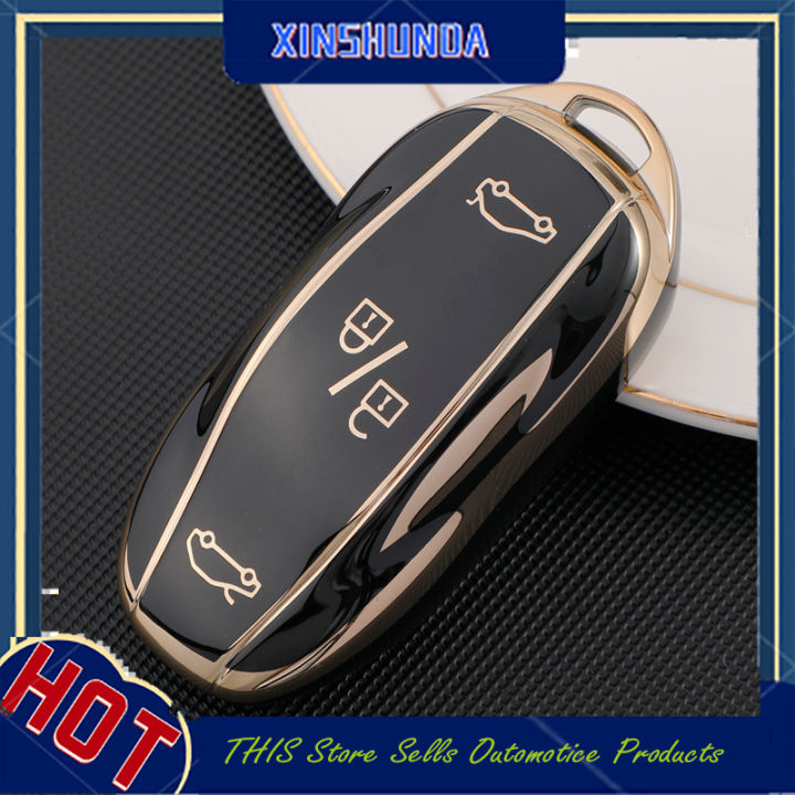 XSD LongJia Vmax RFI 175 Car Remote Key Cover Case Keychain for Tesla ...