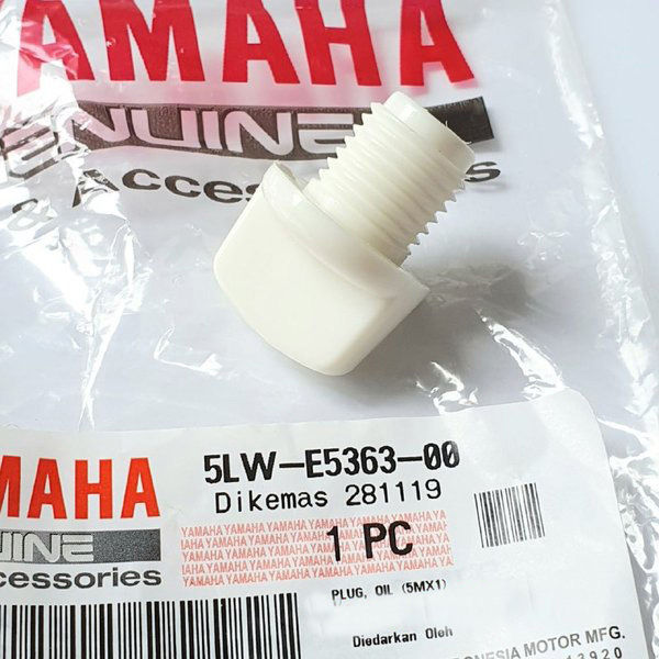 ORIGINAL YAMAHA GEAR OIL DRAIN PLUG W/O RING FOR MIO i 125 / MIO MXI 125 / MIO MX 125 CARB / MIO ...