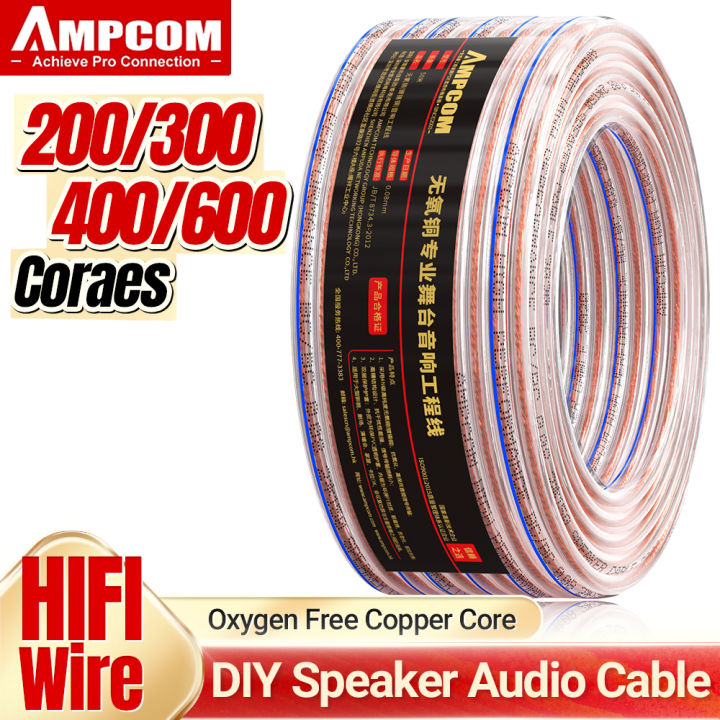 AMPCOM speaker wire, DIY HIFI Speaker Wire OFC Oxygen Free Pure Copper ...