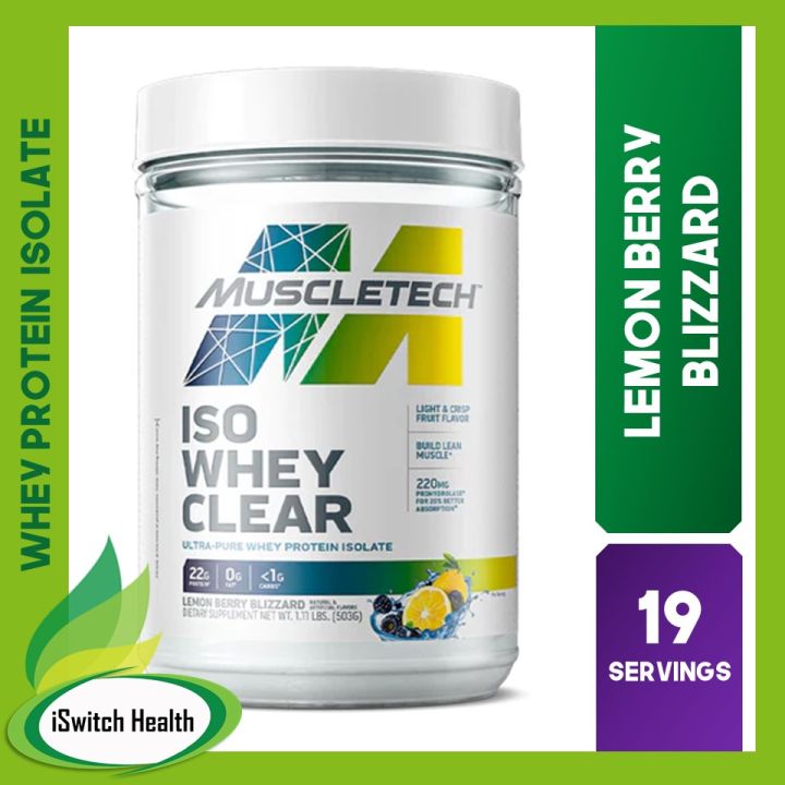 MuscleTech Iso Whey Clear - 19 Servings | Pure Isolate | Whey Protein ...