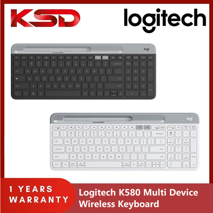 Logitech K580 Slim Multi-Device Wireless Keyboard for Chrome OS ...