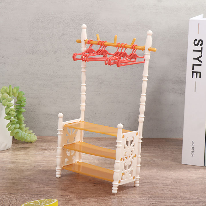 WXGR 1set 30cm Doll Clothes Rack Garment Organizer Hangers for Dolls ...