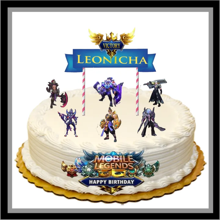 Custom Topper Mobile Legend Hiasan Kue Ulang Tahun | Lazada Indonesia