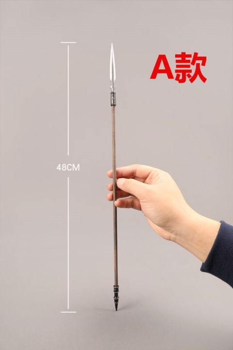 1/6 Scale Warrior Long Spear Ancient Cold Weapon Long Sword Metal Solid ...
