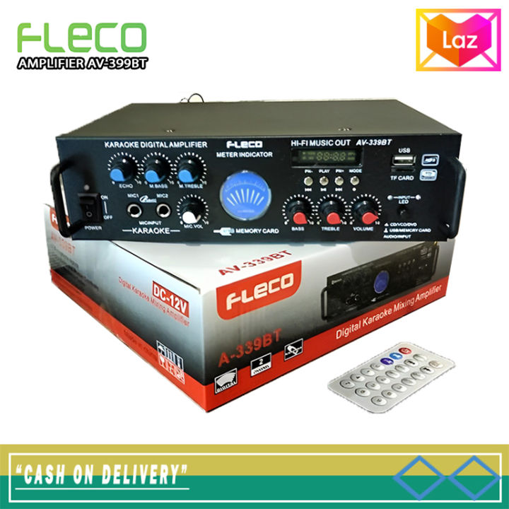 Amplifier fleco 339 BT 800WATT amplifier bluetooth karaoke super bass ...