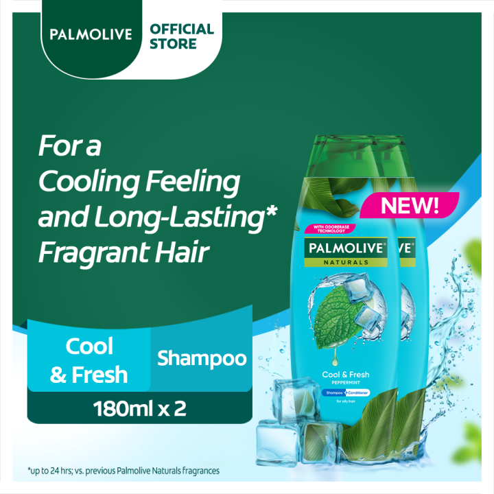 Palmolive Naturals Cool & Fresh Shampoo 180mL, pack of 2 | Lazada PH