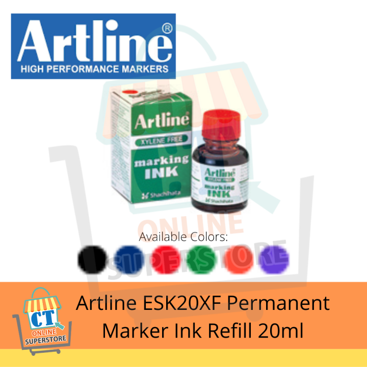 Artline ESK20XF Xylene Free Permanent Marker Ink Refill 20ml | Sold per ...