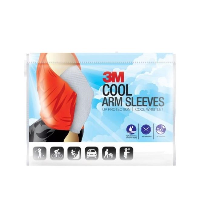3M (x1 คู่)ปลอกแขนป้องกันรังสี UV Protection Cool Arm Sleeves UV99 ...