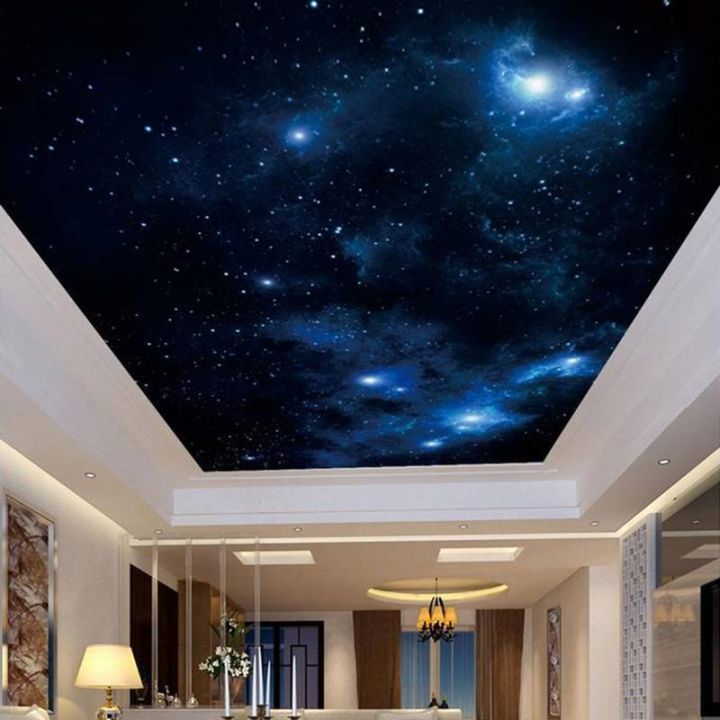Custom 3D Poster Photo Wallpapel Starry Sky Ceiling Mural Modern Living ...