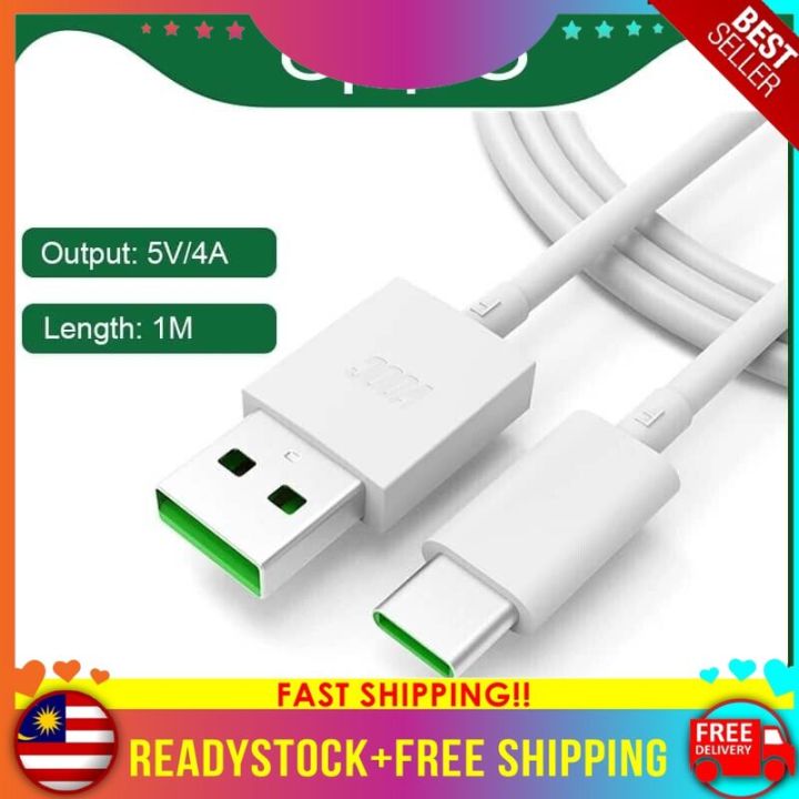 100 % ORIGINAL OPPO VOOC Flash Charge 1 Meter 5A Type-C Cable For Type ...