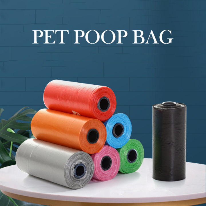 Pet Poop Bag Refill garbage Waste disposable(15bags per Roll) | Lazada PH