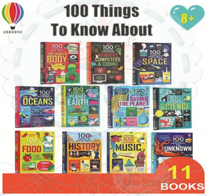 Usborne 100 Things to Know About (11 hardcover books) | Lazada