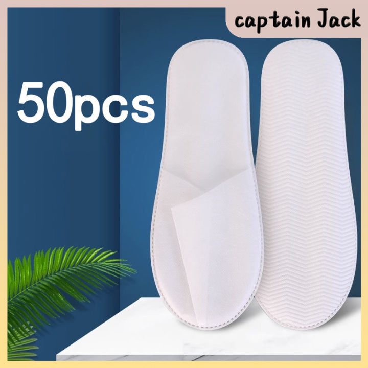 50 Pair Towelling Open Closed Toe Hotel Slipper Disposable White SPA ...