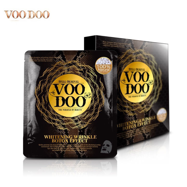 (10แผ่น/กล่อง) Voodoo Sheet Mask แผ่นมาส์กหน้า ใยไหม วูดู | Lazada.co.th