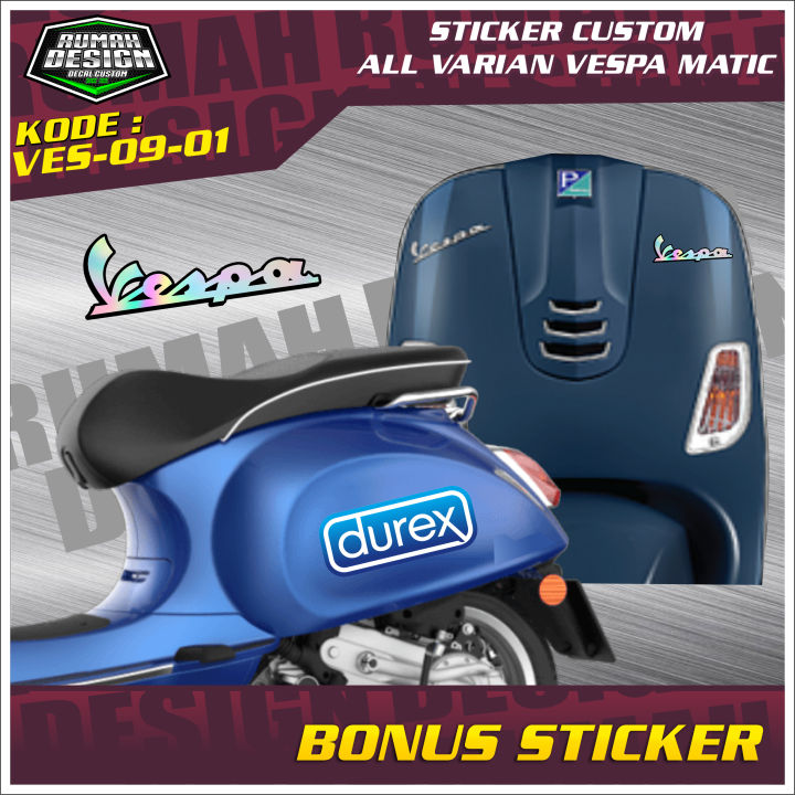 STICKER HONDA VESPA MATIC 09 DUREX | Lazada Indonesia