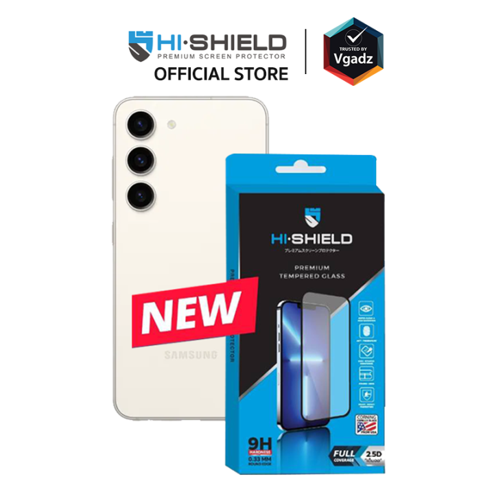 ฟิล์มกระจกกันรอย Hishield รุ่น Tempered Glass 2.5D - Galaxy S23 / S23 Plus by Vgadz | Lazada.co.th