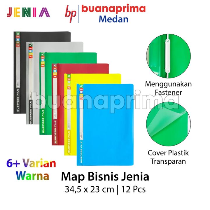 MAP BUSINESS FILE isi 12 pcs Bisnis Plastik Fastener Acco Folio F4 ...