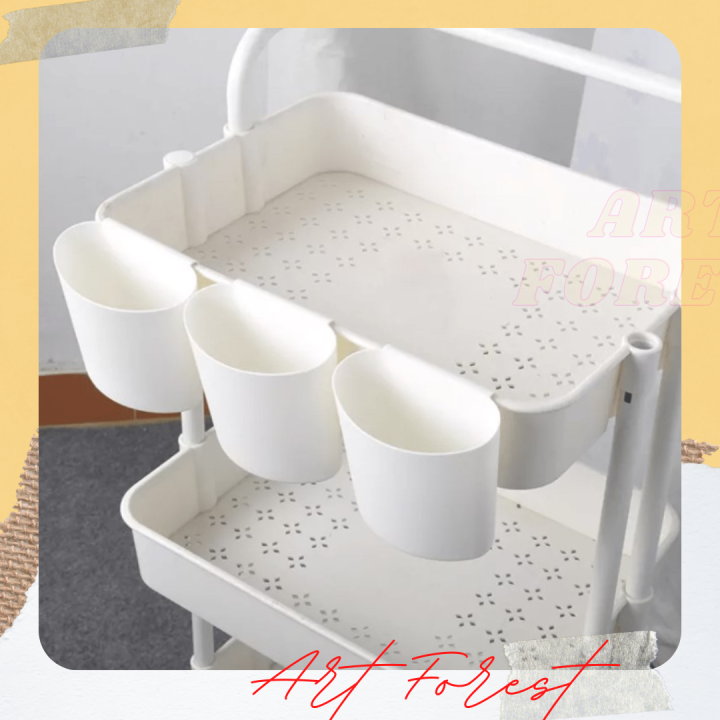 Trolley Cart Organizers Kitchen bins Plastic Buckets Hanging Basket for ...