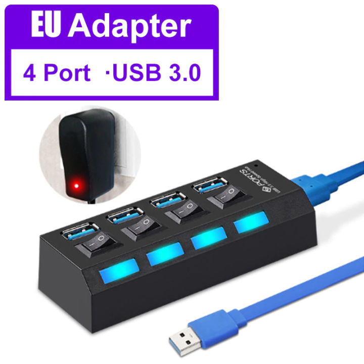 USB Hub 3.0 4 Port Dengan Power Supply | Lazada Indonesia