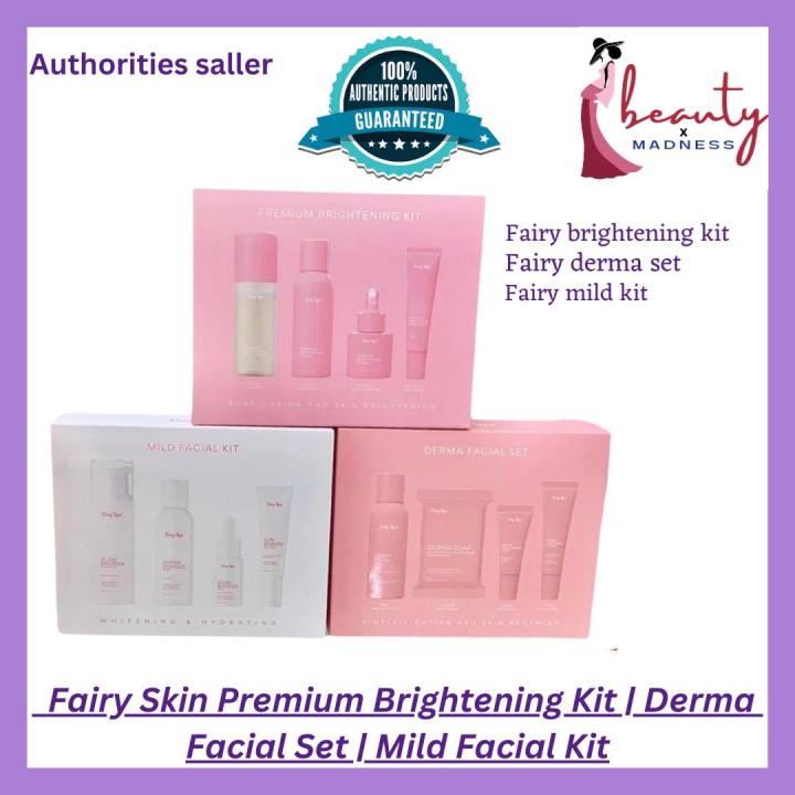 Fairy Skin Premium Brightening Kit | Derma Facial Set | Mild Facial Kit ...