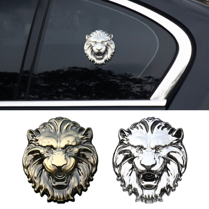 AD| 3D Three-Dimensional Lion Head Metal Body Sticker Personalized ...