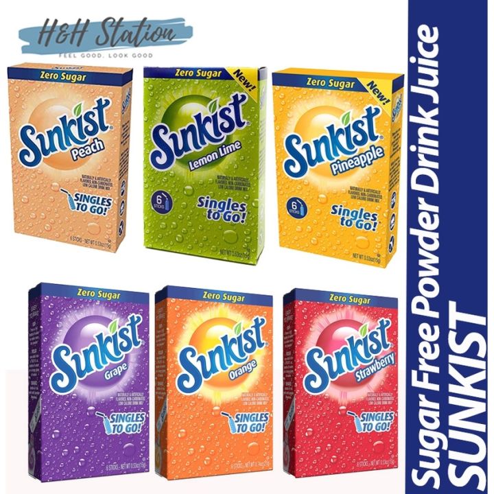 Zero Sugar / Sugar Free Powder Drink Juice Drink Sunkist Soda 1 box ...
