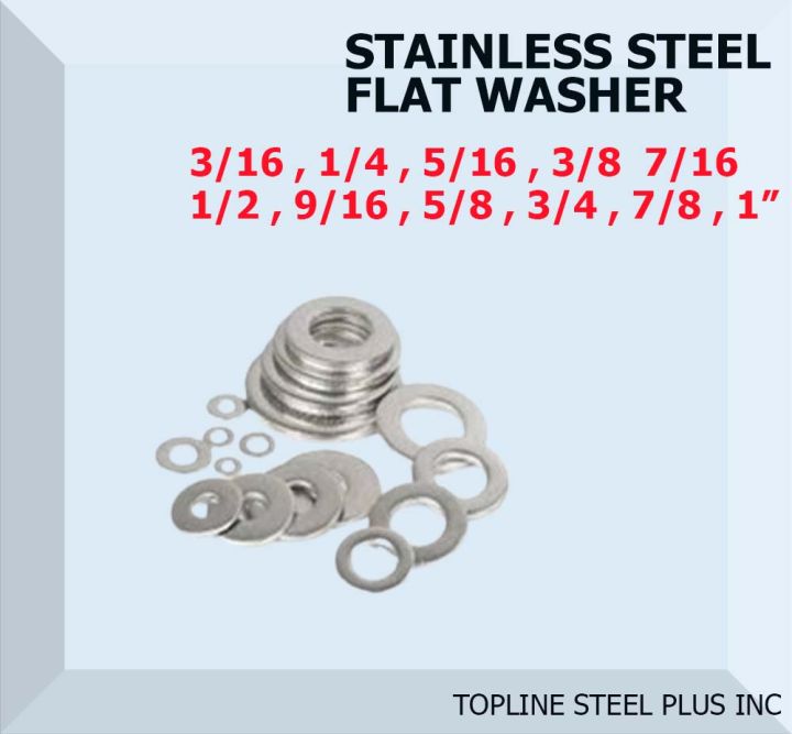 (10 pcs.) M13-M25 304 - Stainless Steel Flat Washer | Lazada PH