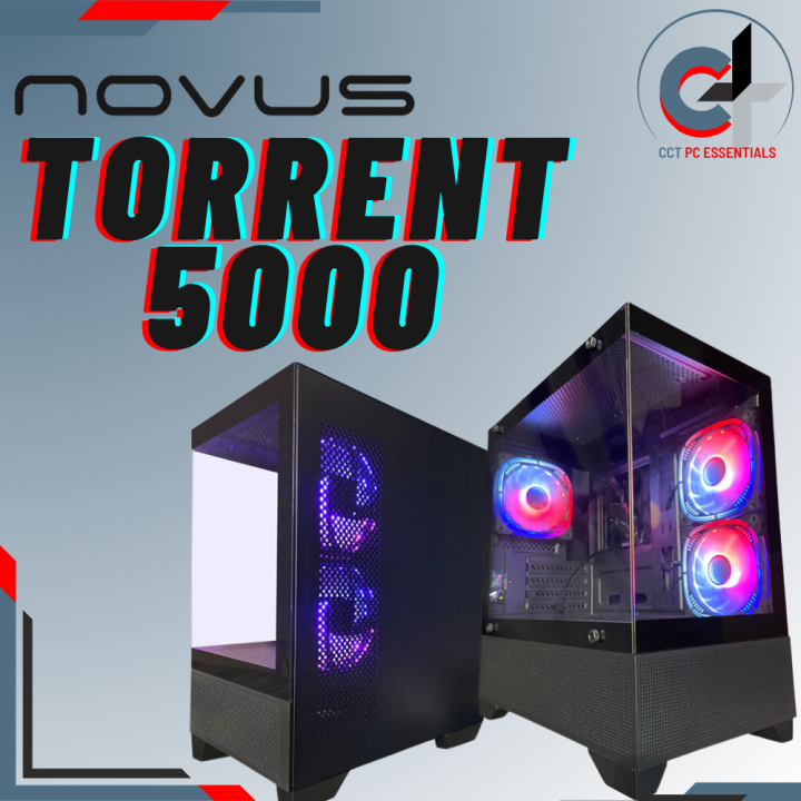 NOVUS TORRENT 5000 (TEMPERED GLASS - BLACK) PC CASE | M-ATX/ ITX ...