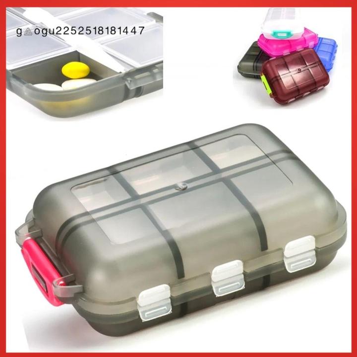 GAOGU Portable Organiser Container Organizer Box 12 Grid Pill Box ...