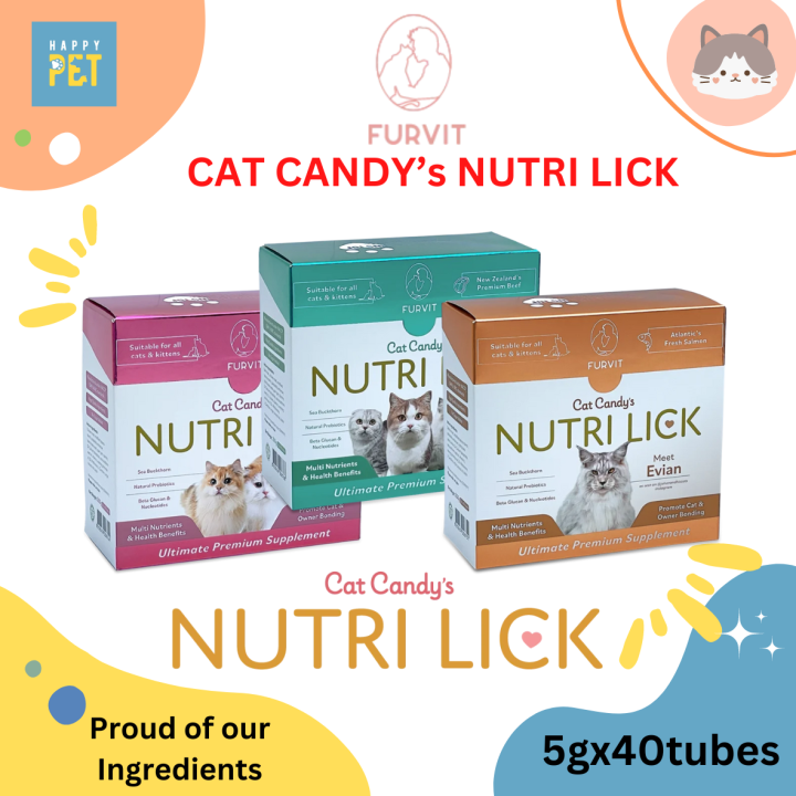 Furvit Cat Candy's Nutri Lick Cat Premium Nutritional Supplement Kucing ...