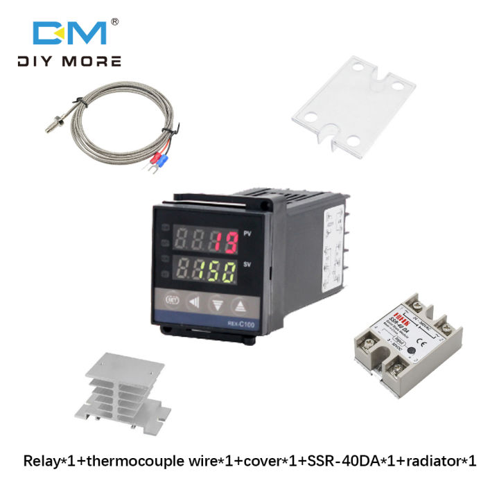 diymore REX-C100 digital display PID thermostat relay output M*A Pid 220V PID REX-C100 ...