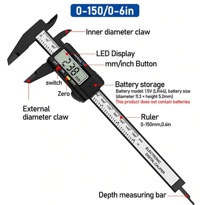Alat Ukur mm inch Jangka Sorong Sketmat Sigmat Digital Vernier Caliper Murah - Jangka Sorong ...