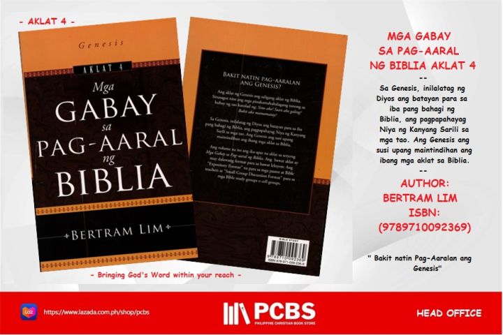 PCBS Mga Gabay sa Pag-Aaral ng Biblia (AKLAT 4)(STUDY IN GENESIS) by ...