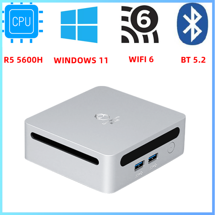 AMD Ryzen 5 5600H Mini PC Windows 11 3.3GHz Up to 4.2GHz 2*DDR4 3200Mhz ...
